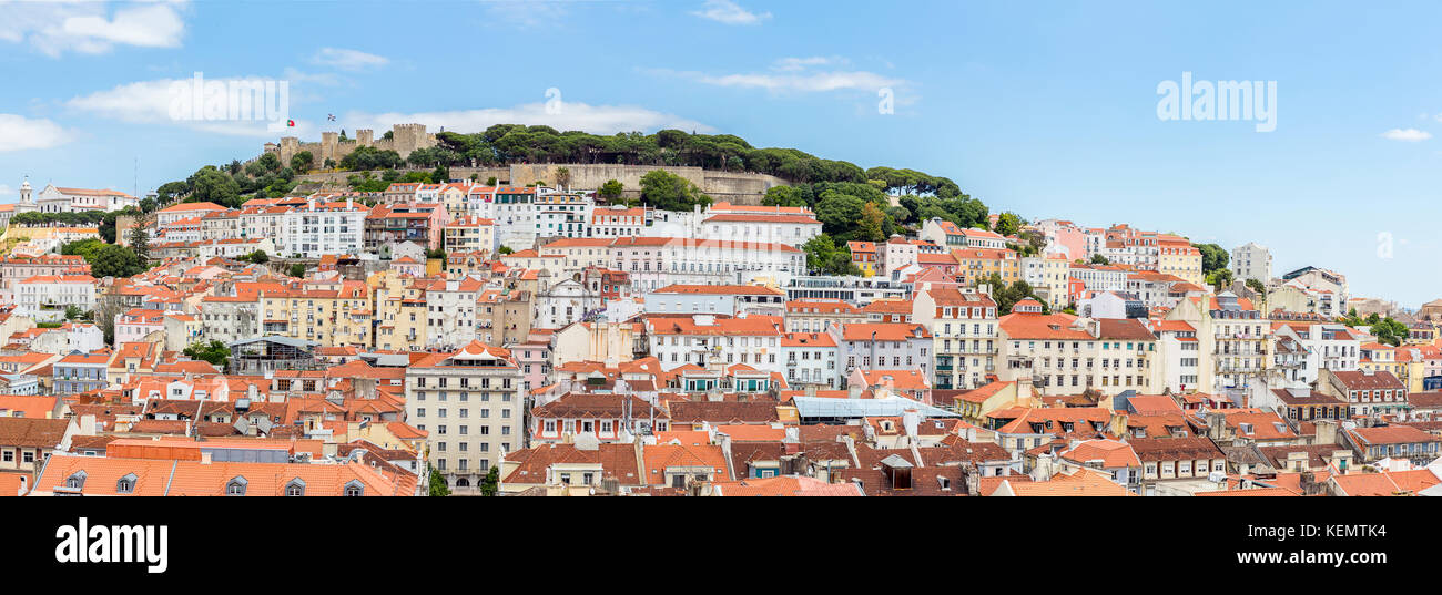 Panorama of Cityscape of Lisbon capital city of Portugal Stock Photo ...