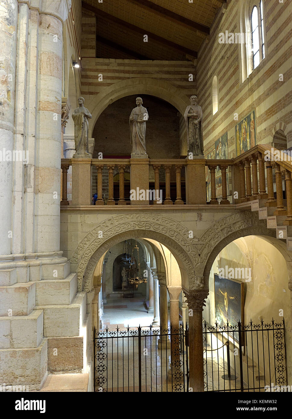 Verona Veneto Italy. Basilica of San Zeno, also known as Saint Zeno ...