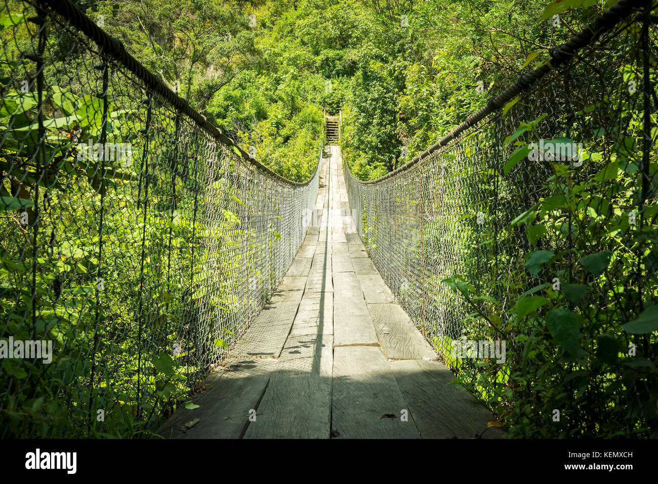 Wooden suspension bridge hi-res stock photography and images - Alamy