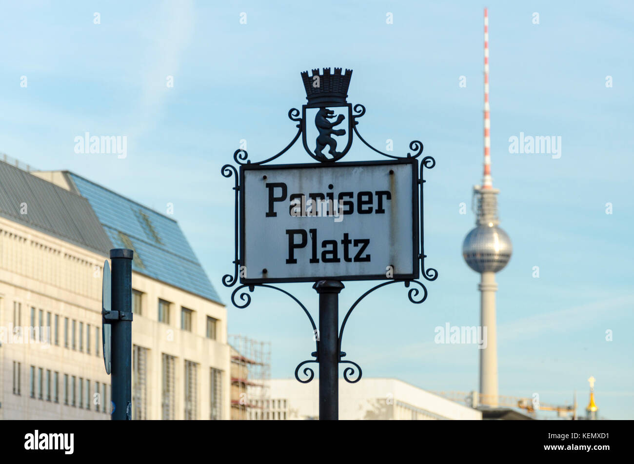 Pariser Platz sign, Berlin, Germany Stock Photo - Alamy