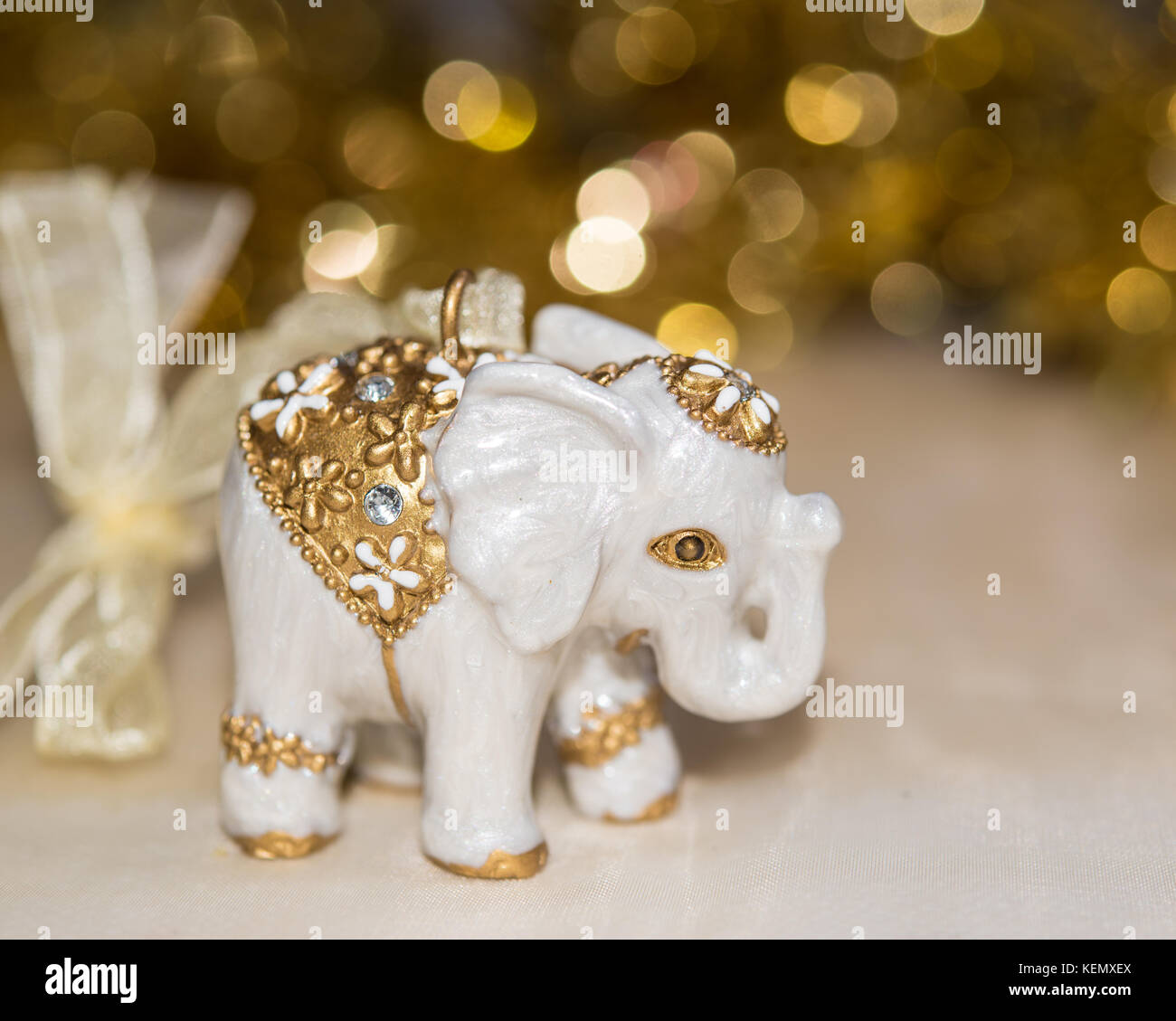 Elephant Christmas decoration Stock Photo - Alamy