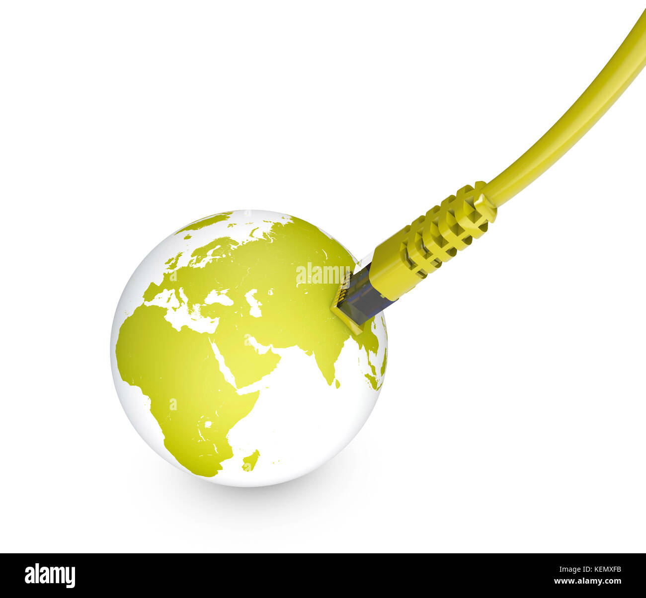 Ethernet cable, internet connection, bandwidth. The world on the web ...