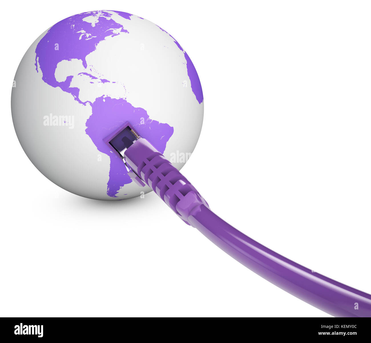 Ethernet cable, internet connection, bandwidth. The world on the web ...