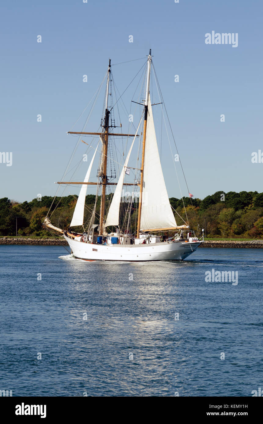 134 foot Tall Ship Corwith Cramer on Cape Cod. The ship is a research ...