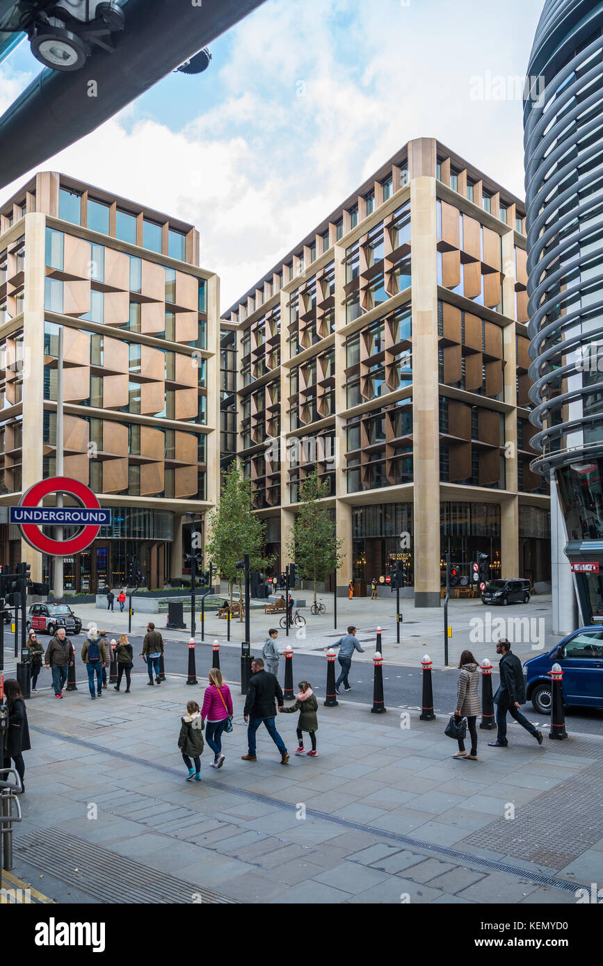 Bloomberg European headquarters, in the City of London, as seen from ...