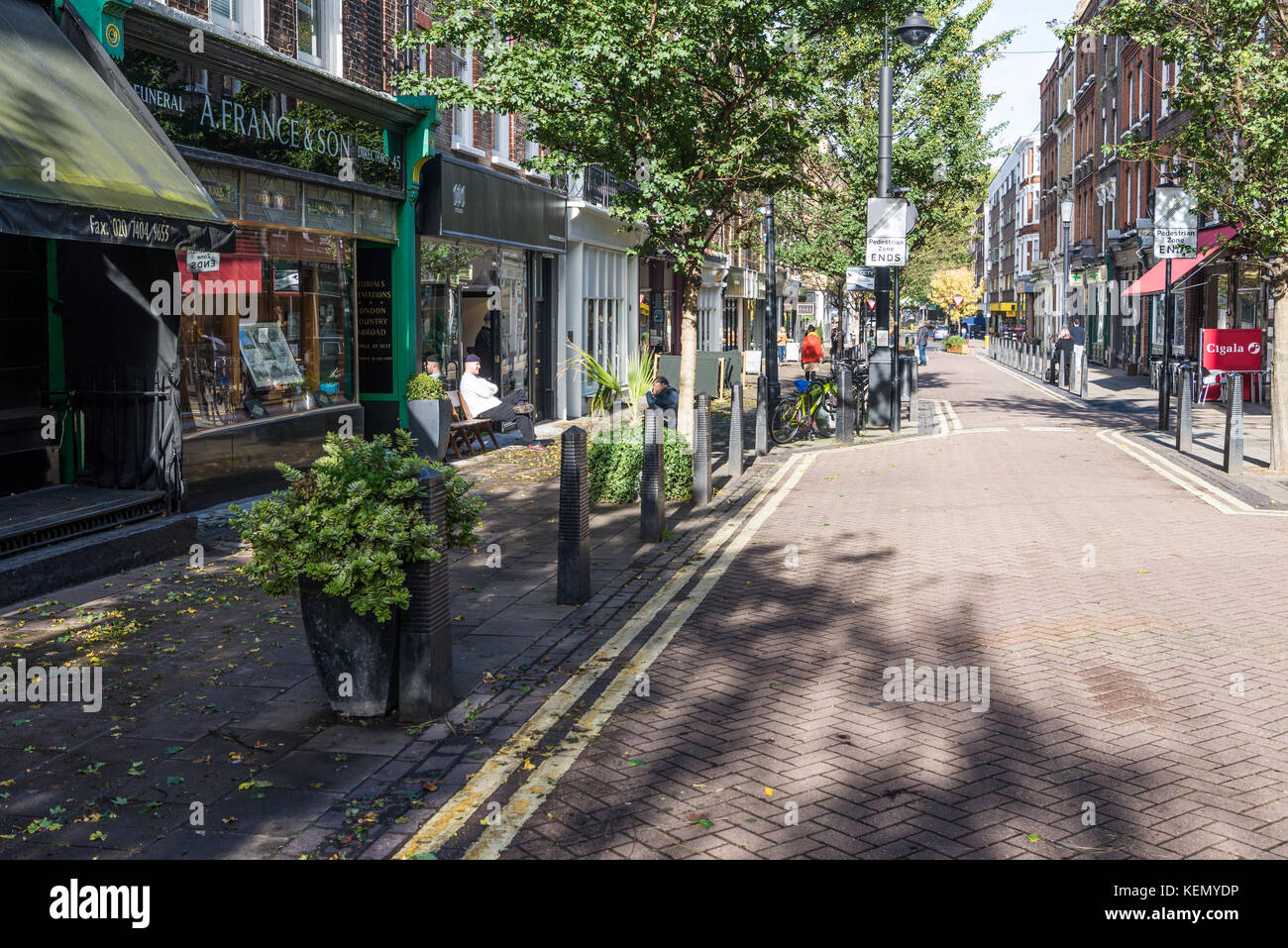View along Lambs Conduit Street, Bloomsbury, London Stock Photo - Alamy