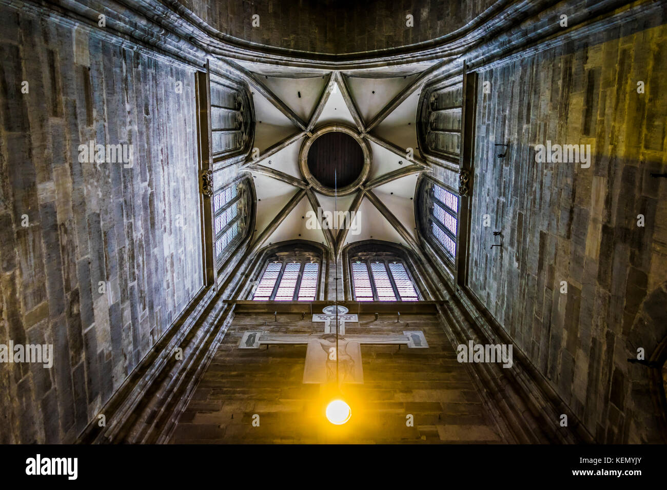 Architectural detail of the roof of a church tower of St. Stephen's ...