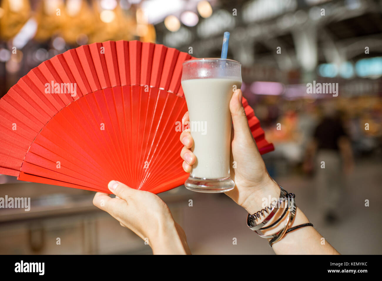 Horchata traditional spanish drink Stock Photo - Alamy