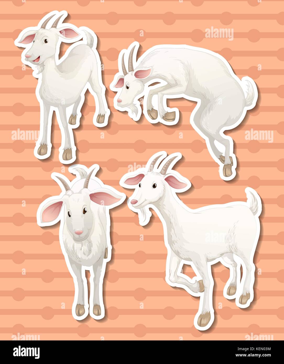 Goats jumping Stock Vector Images - Alamy