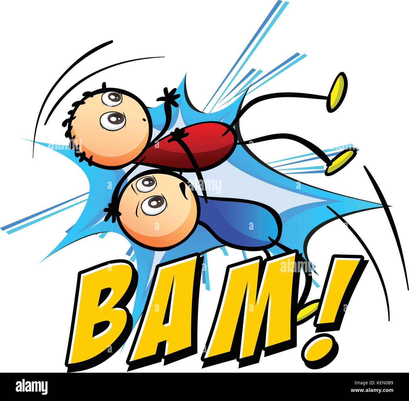 Simple kids doodle with bam text Stock Vector Image & Art - Alamy