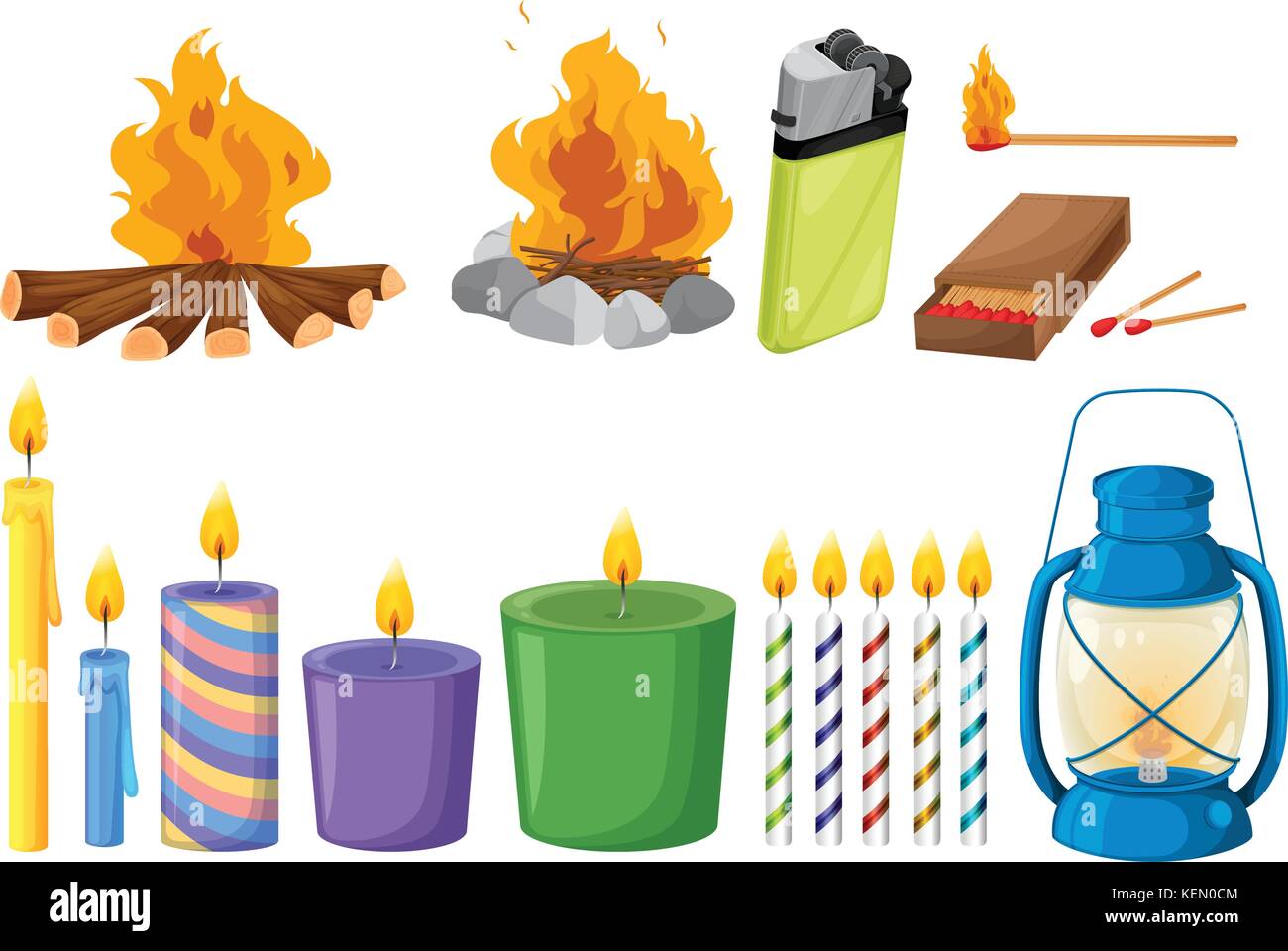 Causes a fire Stock Vector Images - Alamy