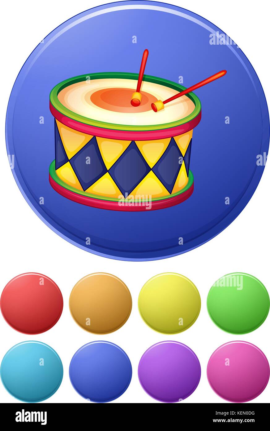 Illustration of different color icons of instrument Stock Vector Image ...