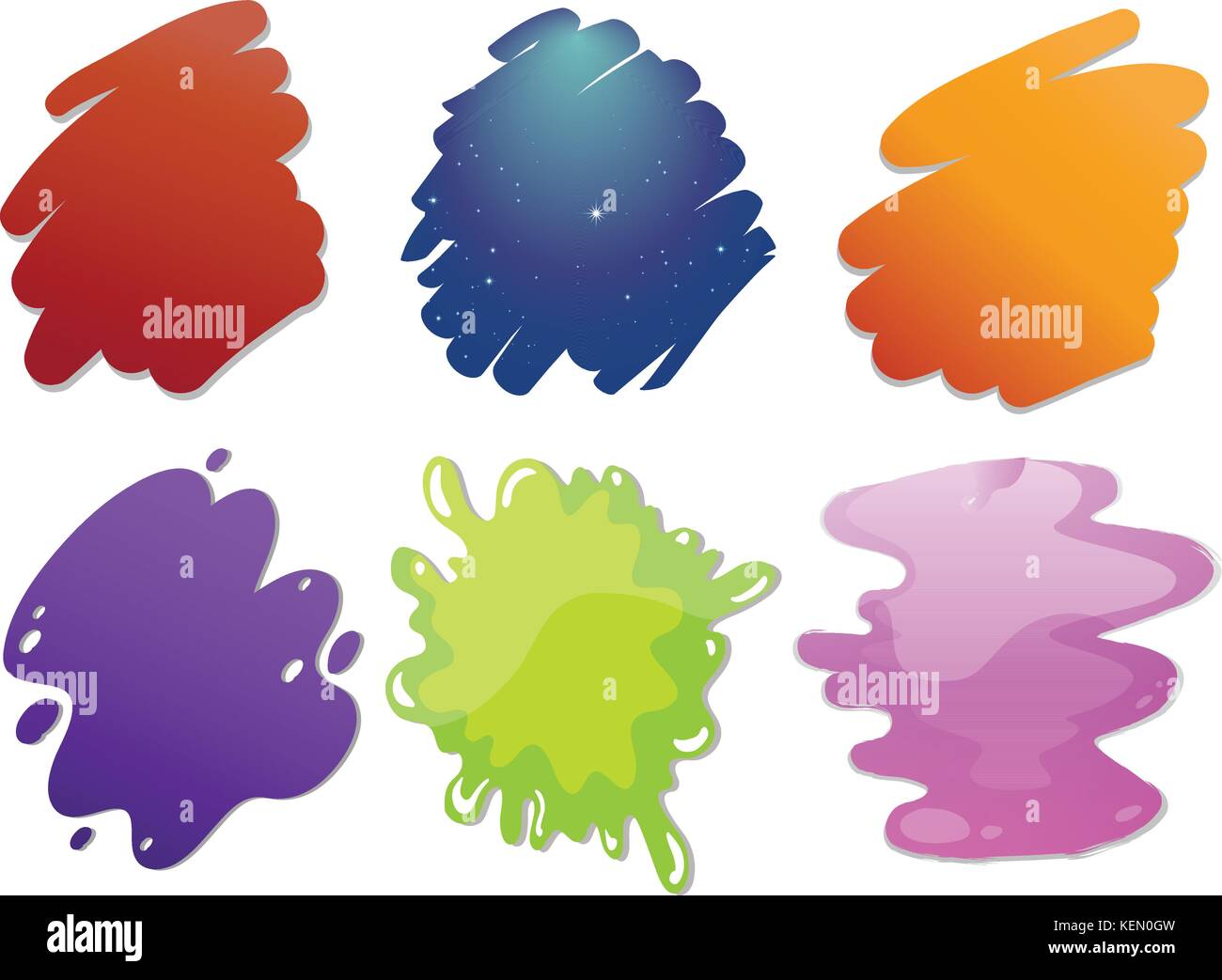 Illustration of the colorful wave lines on a white background Stock ...