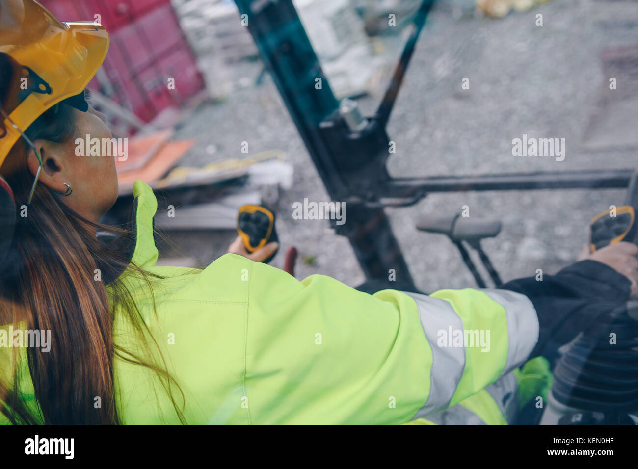 Female heavy equipment operator hi-res stock photography and images - Alamy