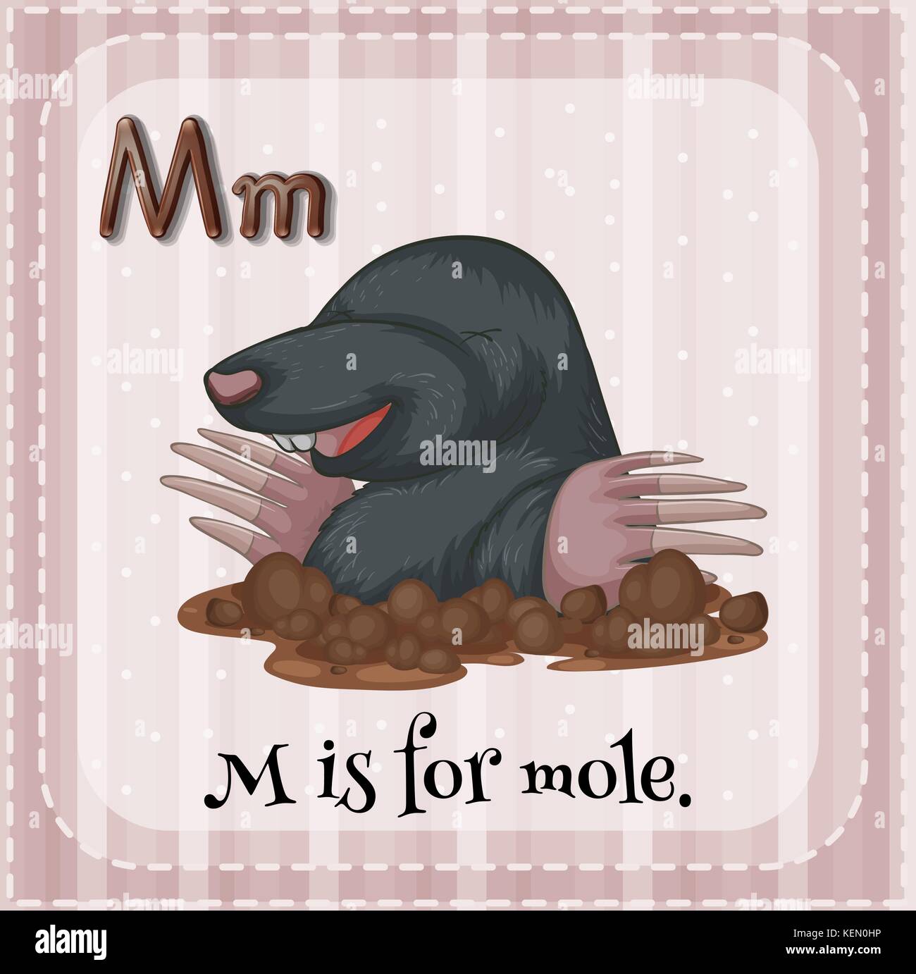 Illustration of an alphabet M is for mole Stock Vector Image & Art - Alamy