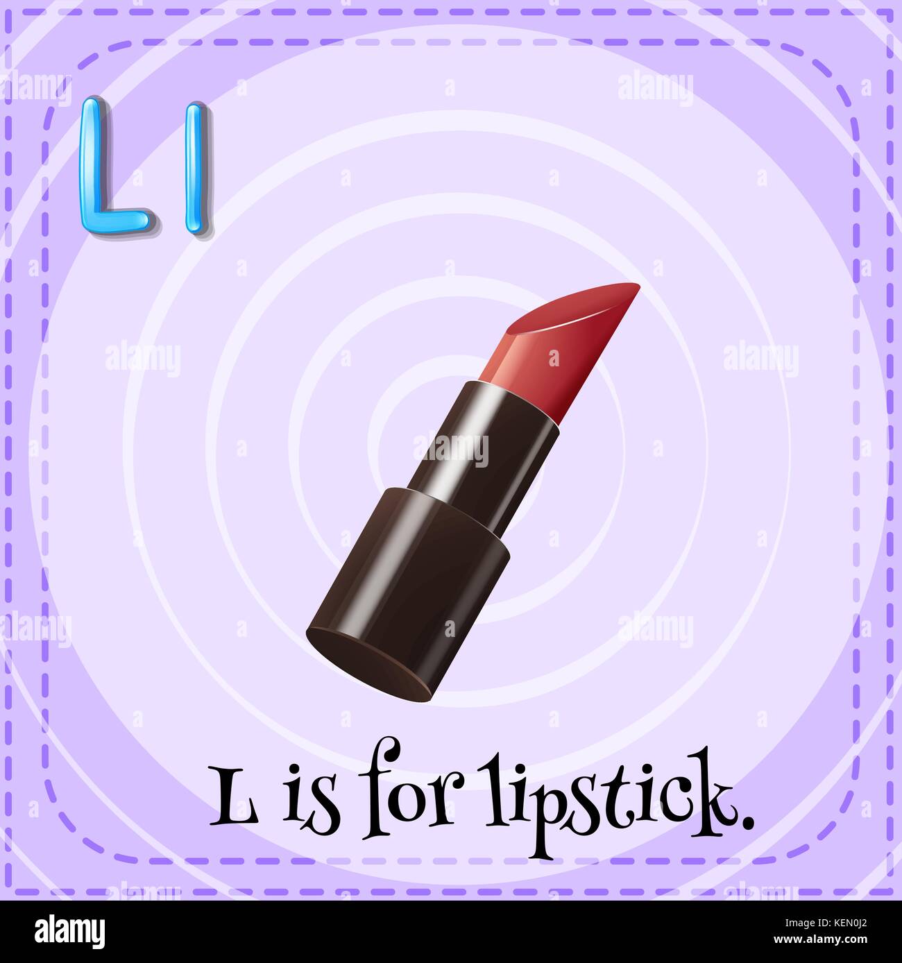 Illustration of an alphabet l is for lipstick Stock Vector Image & Art ...