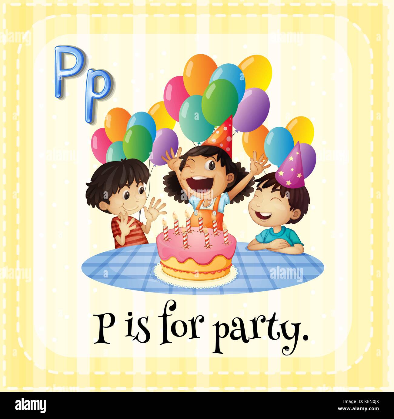 Illustration of a letter P is for party Stock Vector Image & Art - Alamy