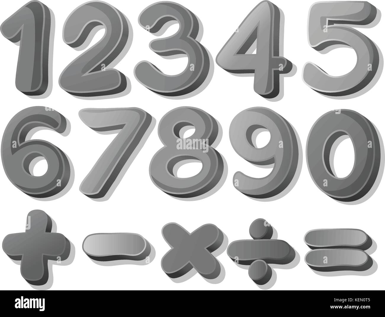 Illustration of a set of numbers Stock Vector Image & Art - Alamy