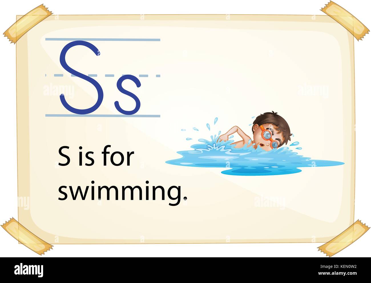 A letter S for swimming on a white background Stock Vector Image & Art ...