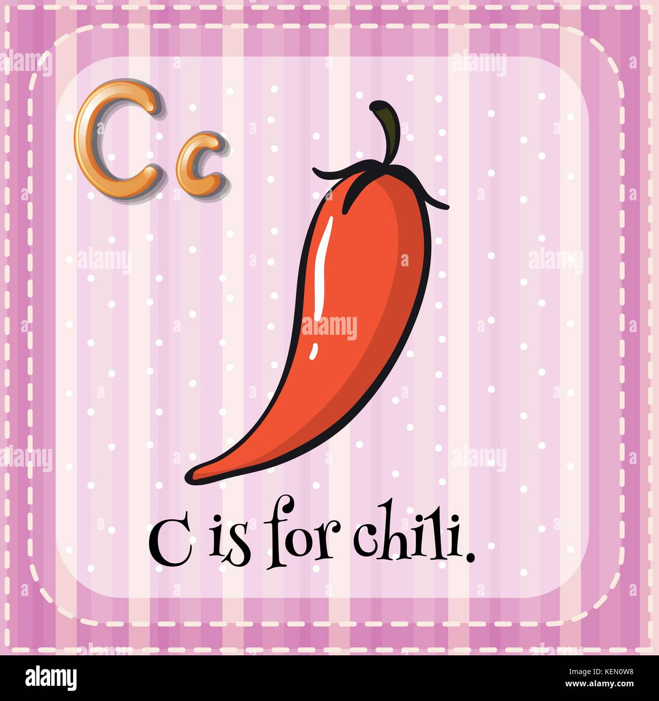 Illustration of a letter c is for chili Stock Vector Image & Art - Alamy