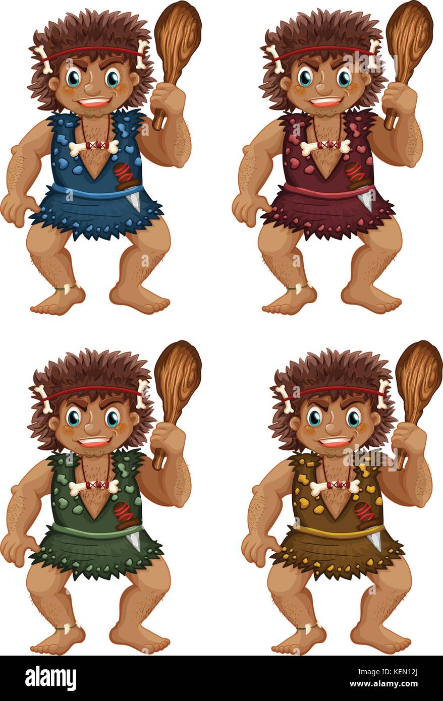 Cavemen vector vectors hi-res stock photography and images - Alamy