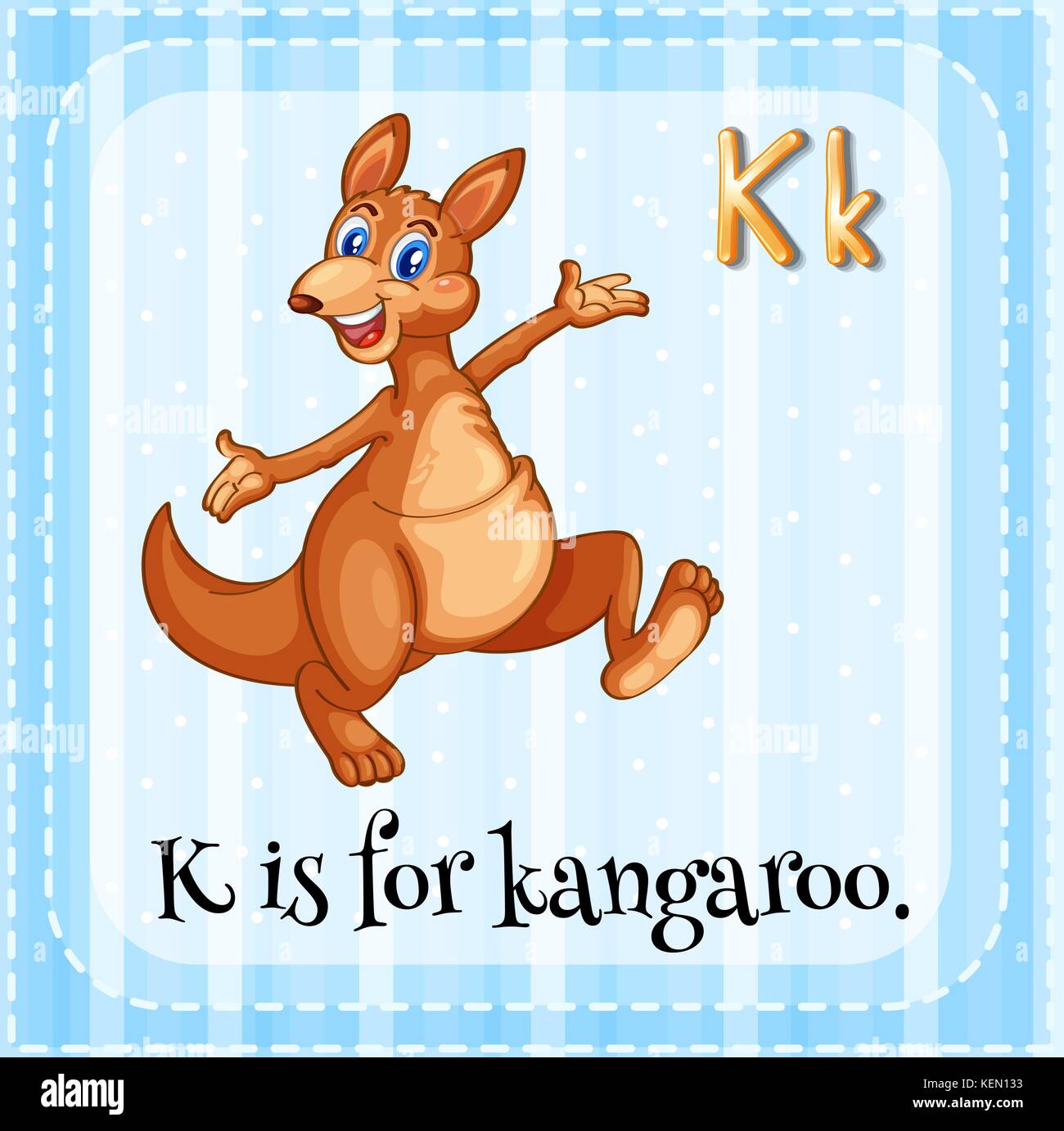 Illustration of an alphabet k is for kangaroo Stock Vector Image & Art ...
