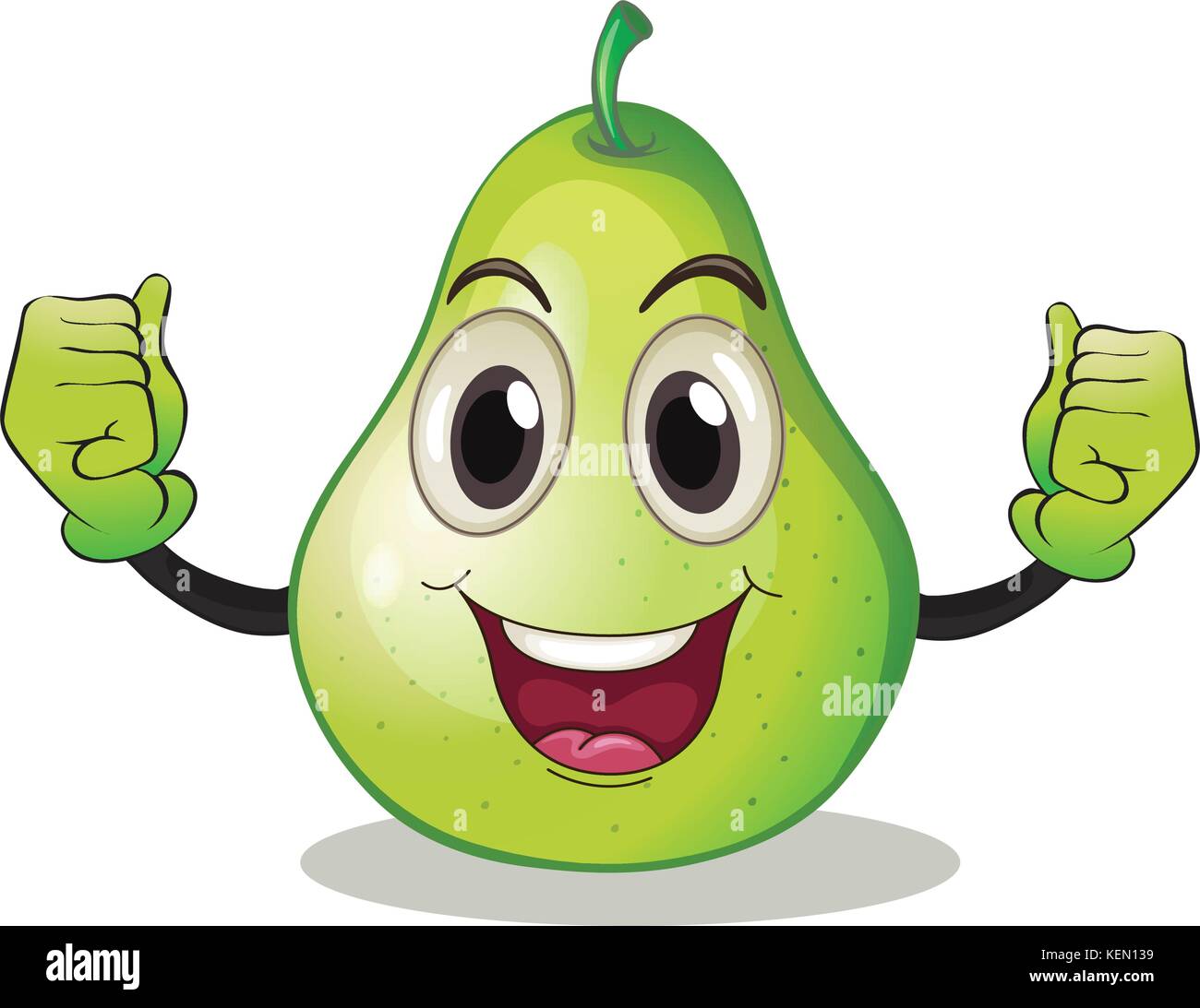 Illustration of a pear with face Stock Vector Image & Art - Alamy