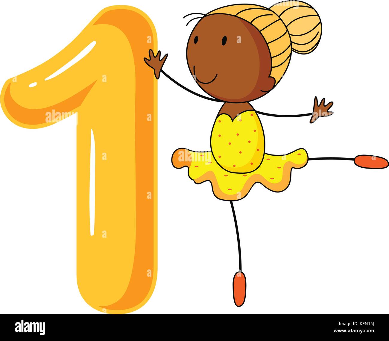 Teen girl dance one person Stock Vector Images - Alamy