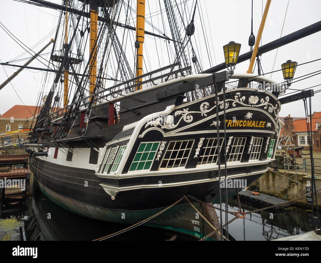 HMS Tricomalee, 46 gun frigate warship built in 1817 now the ...
