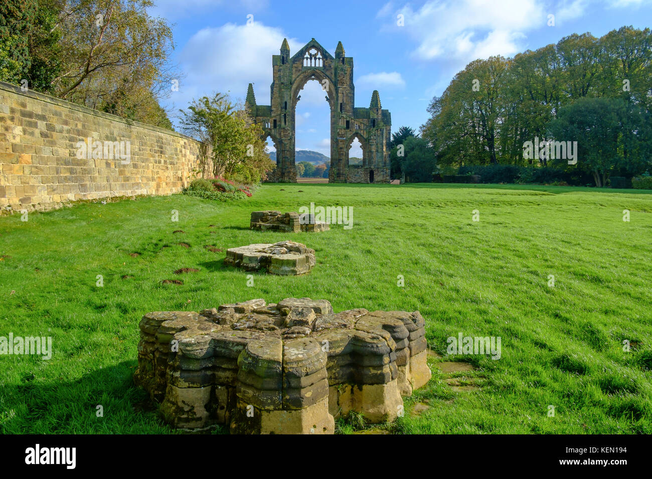 The ruins of the east end of a 14th century Augustinian priory founded ...