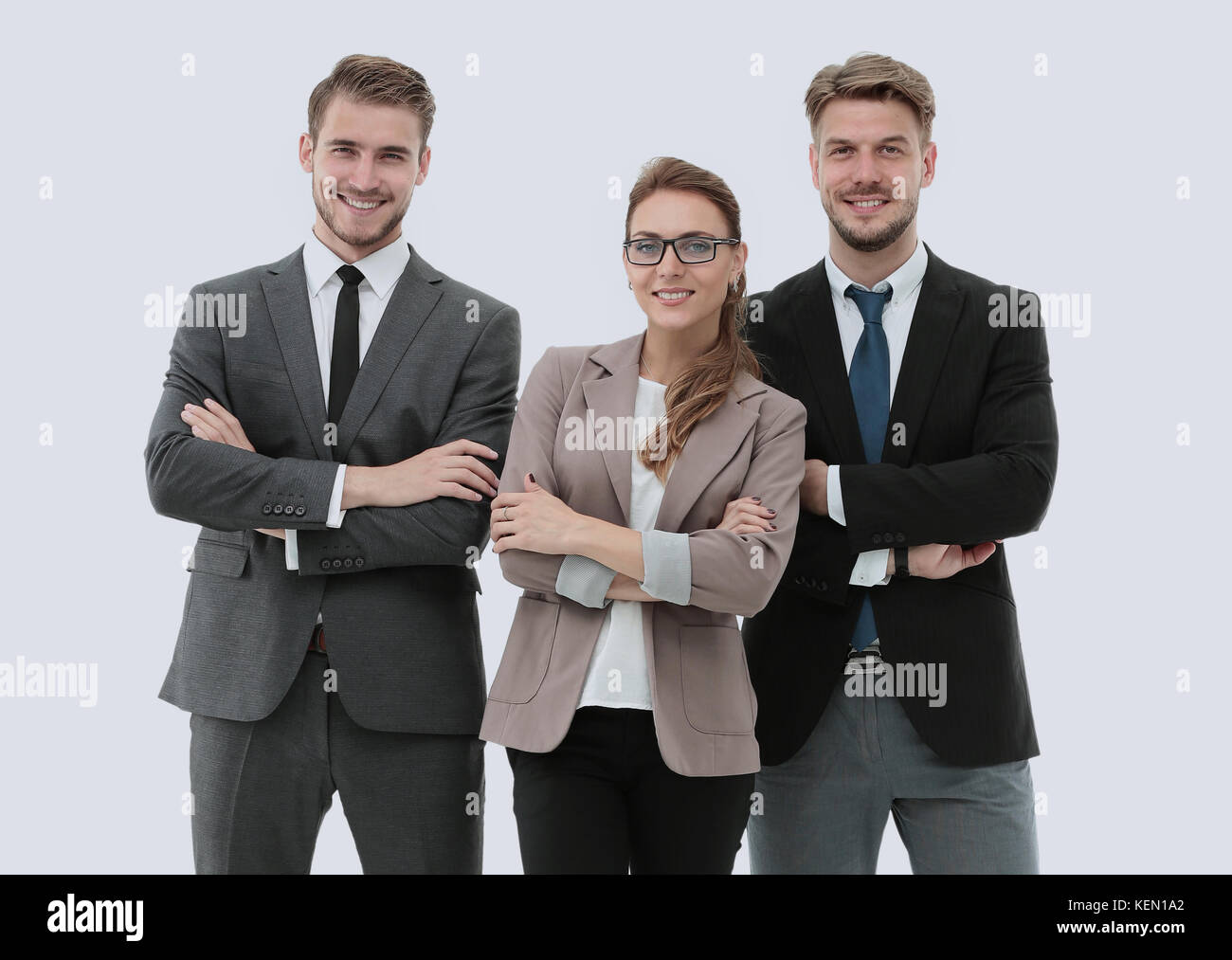 Group of successful business people looking confident Stock Photo - Alamy