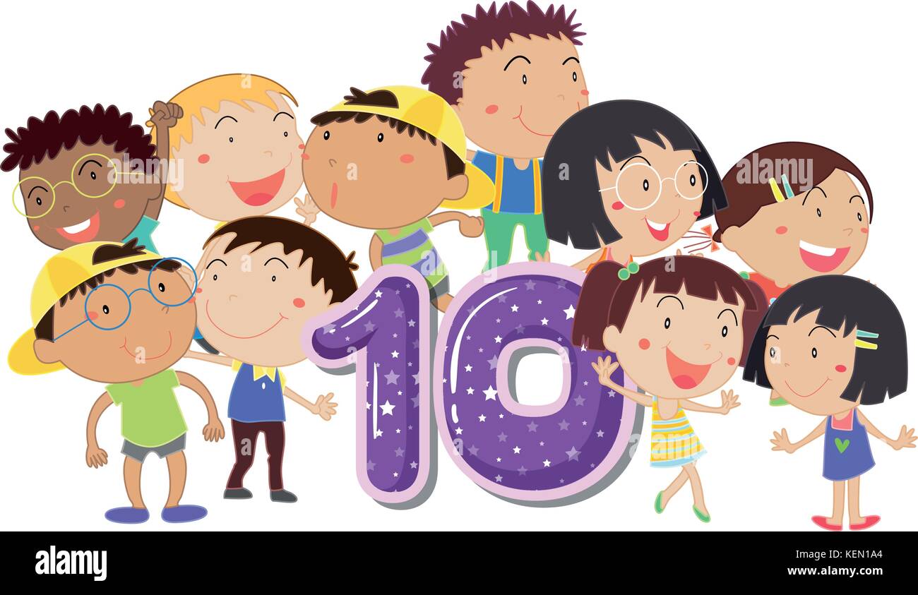 Flashcard number ten hi-res stock photography and images - Alamy