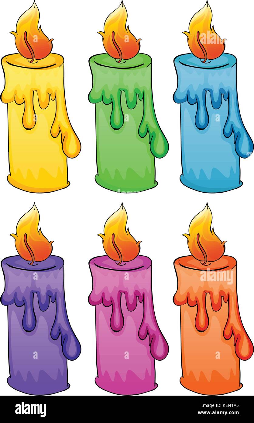 Illustration of a set of candles Stock Vector Image & Art - Alamy
