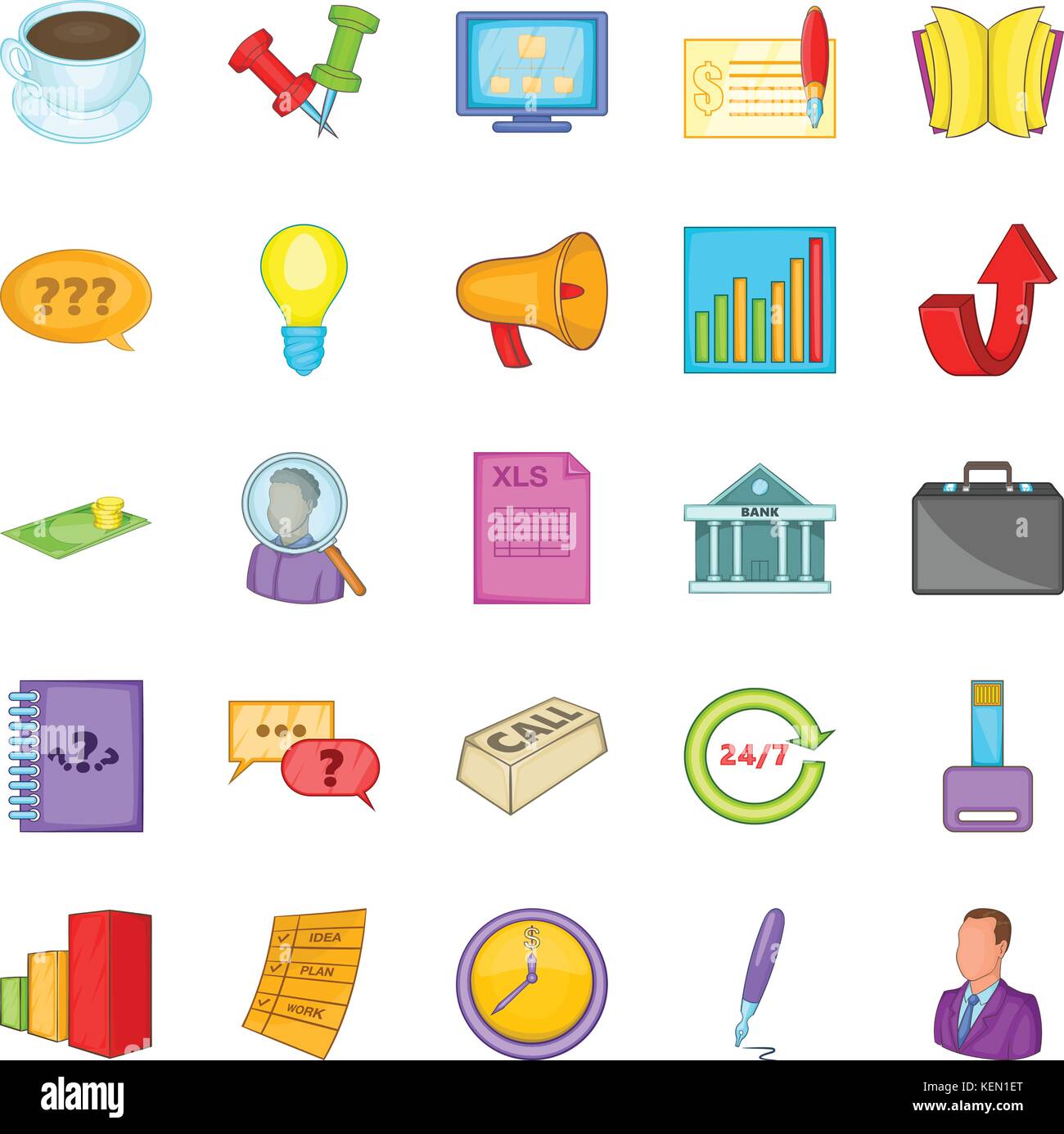 Strategics icons set, cartoon style Stock Vector Image & Art - Alamy