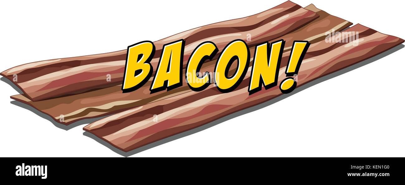 Bacon flavour icon with text Stock Vector Image & Art - Alamy