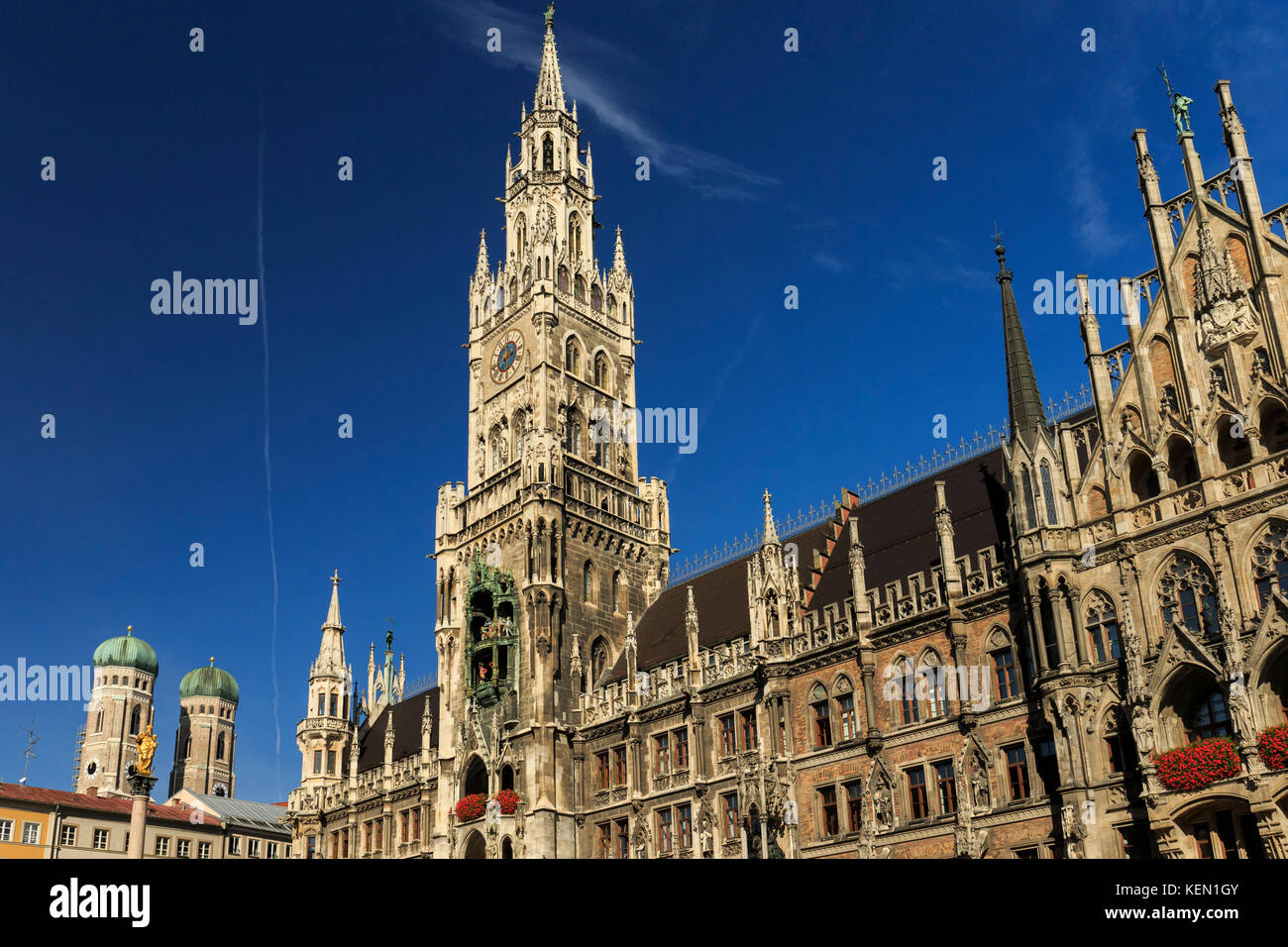 Munich Marienplatz, City Center Stock Photo - Alamy