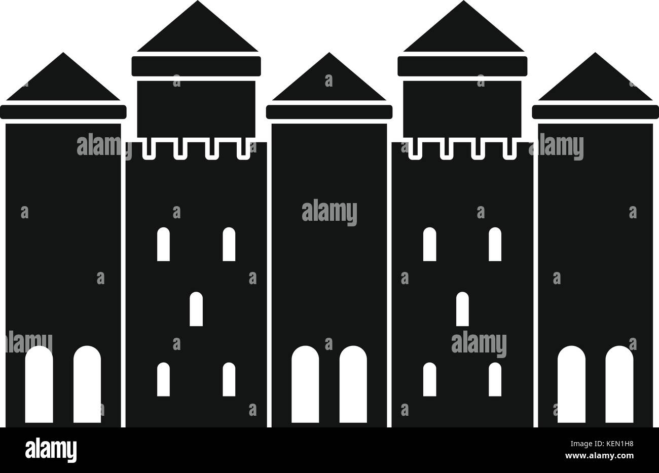 Old castle icon, simple style Stock Vector Image & Art - Alamy