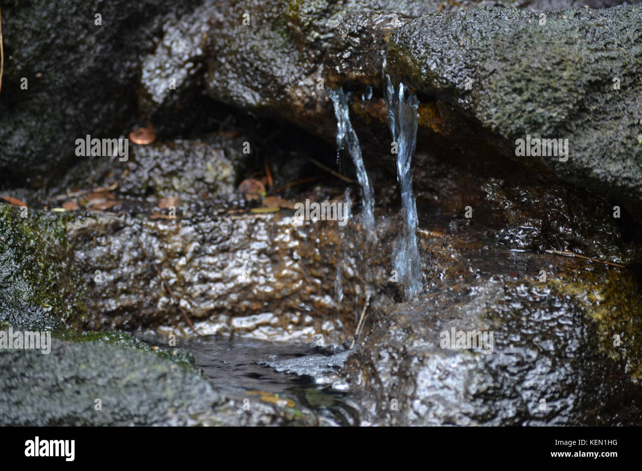 Small waterfall on the rocks Stock Photo - Alamy