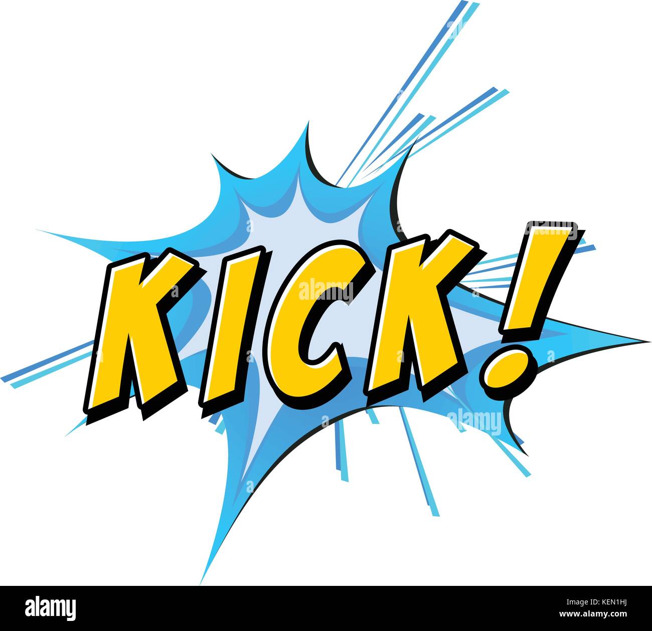 Kick text and flash on white Stock Vector Image & Art - Alamy
