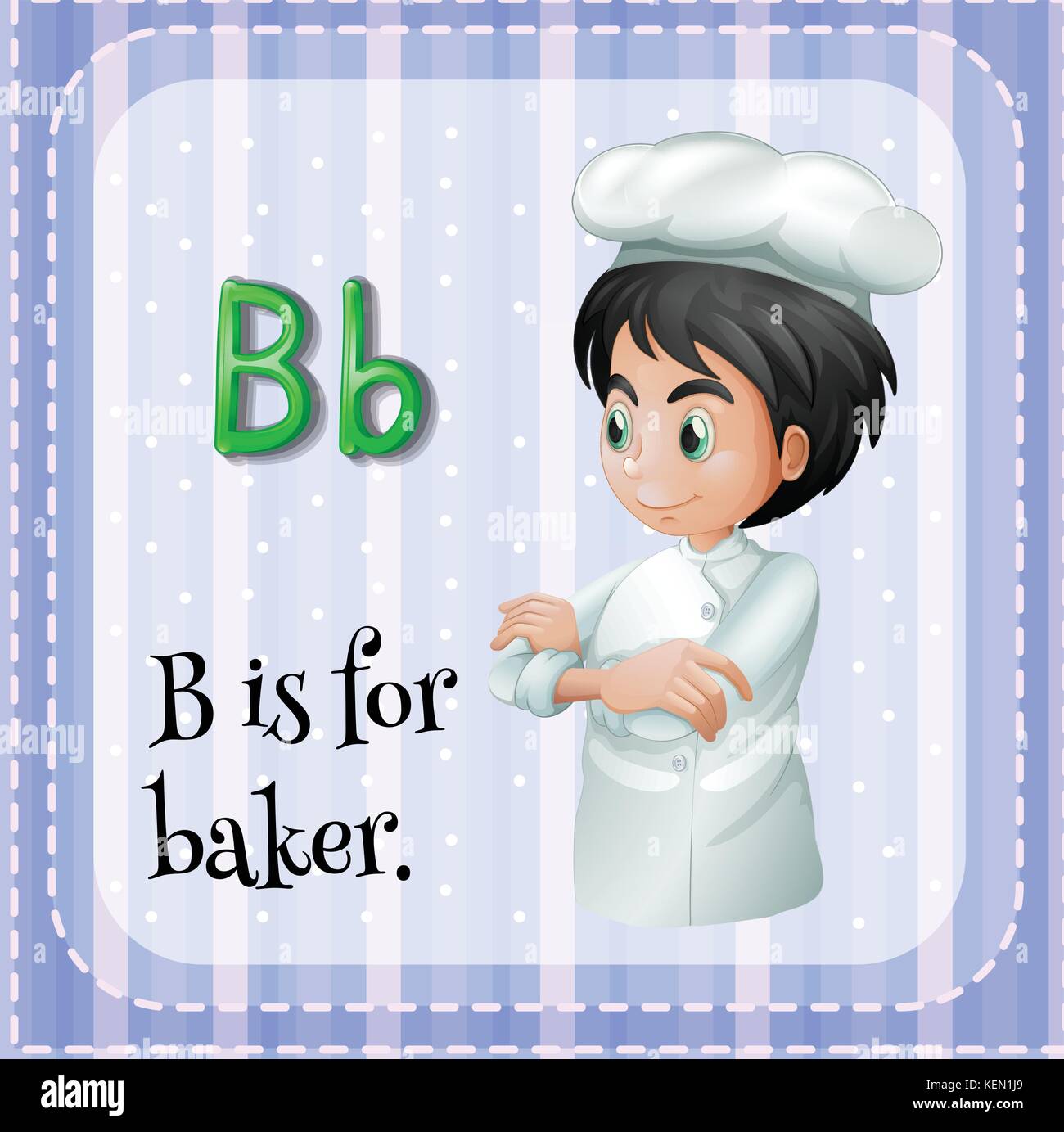 Illustration of a letter B is for baker Stock Vector Image & Art - Alamy