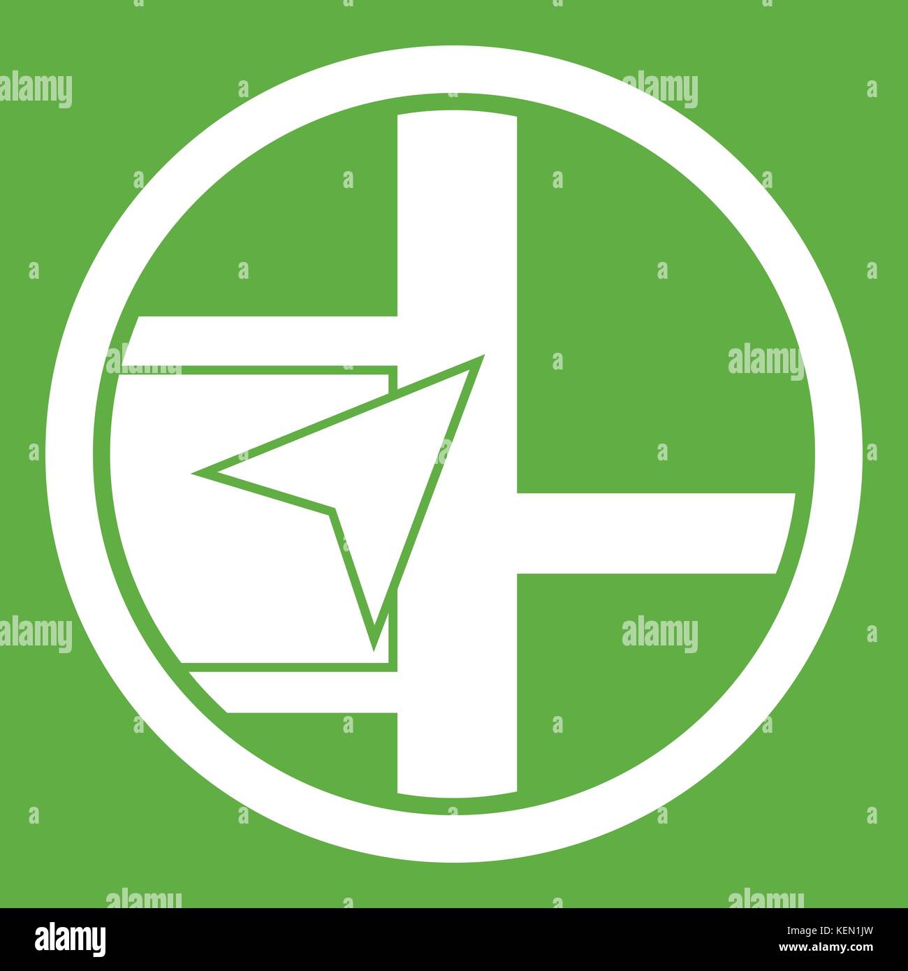 Map navigation icon green Stock Vector Image & Art - Alamy