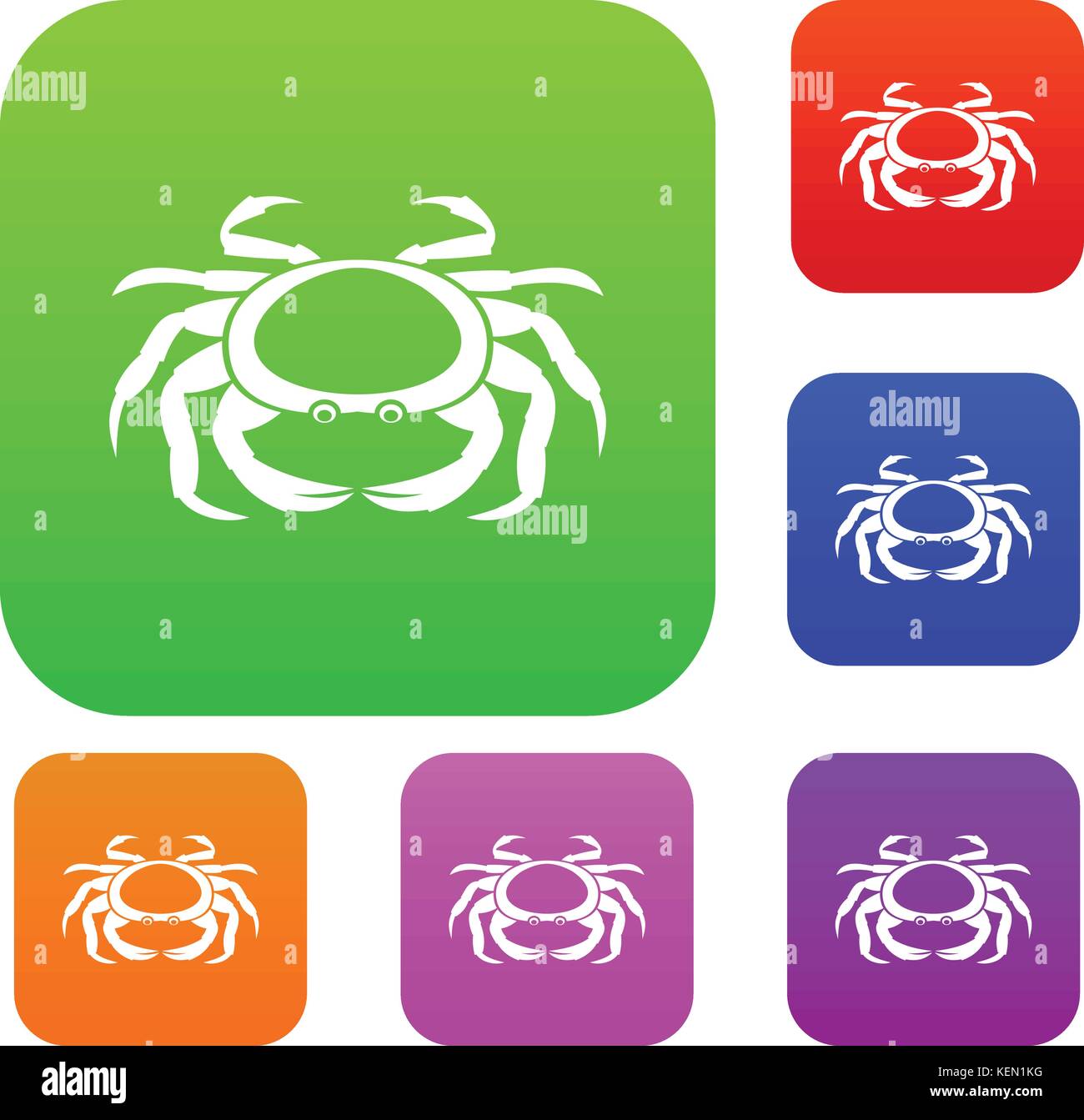 Seafood crab set color collection Stock Vector Image & Art - Alamy