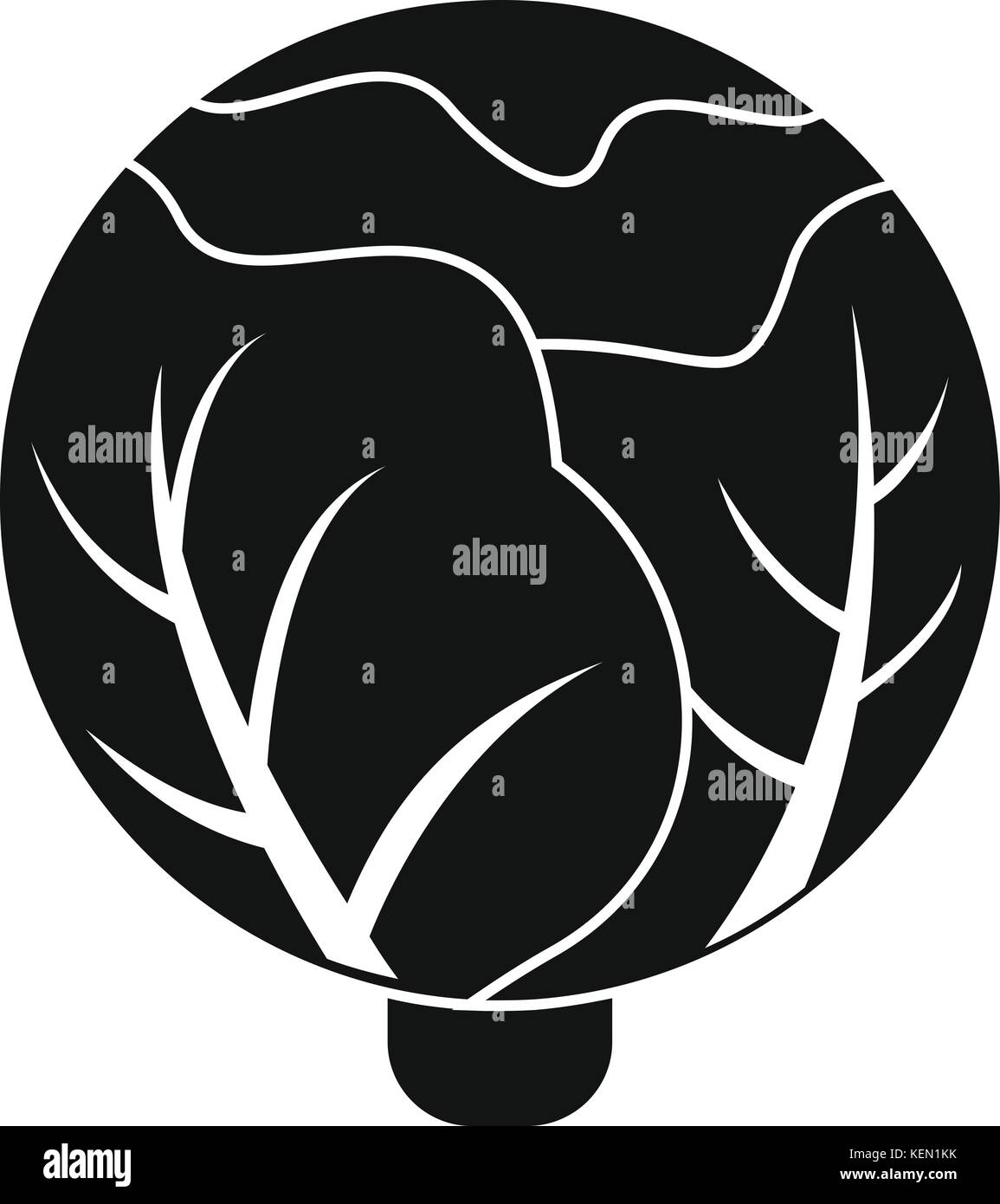 Cabbage icon, simple style Stock Vector Image & Art - Alamy