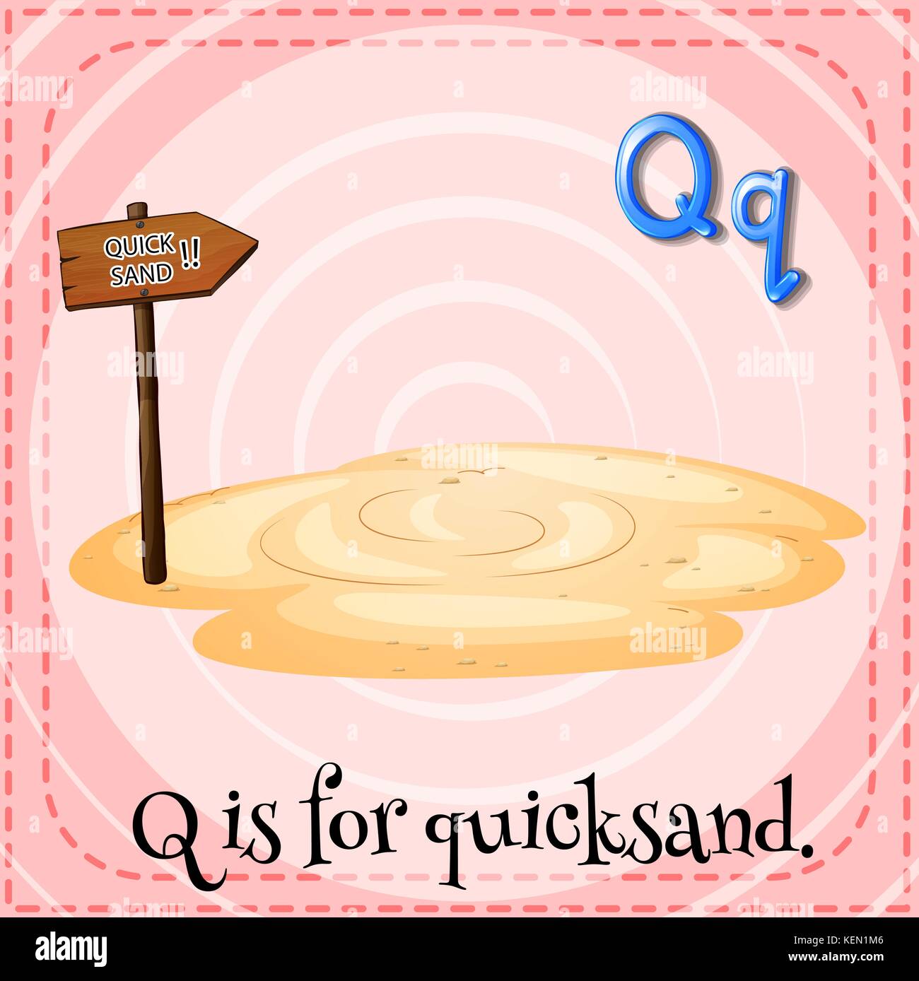 Illustration of a letter Q is for quicksad Stock Vector Image & Art - Alamy