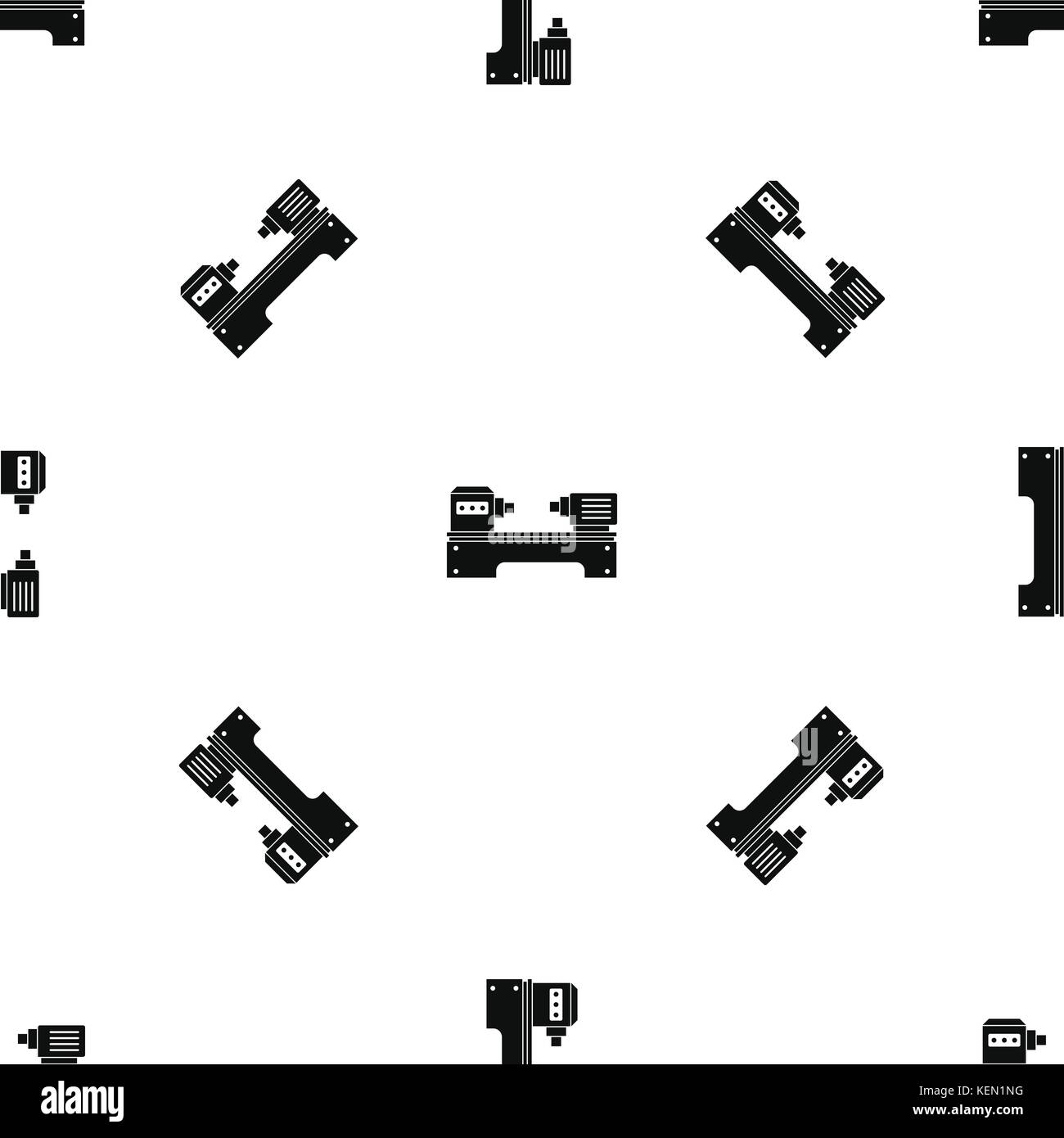 Lathe machine pattern seamless black Stock Vector Image & Art - Alamy