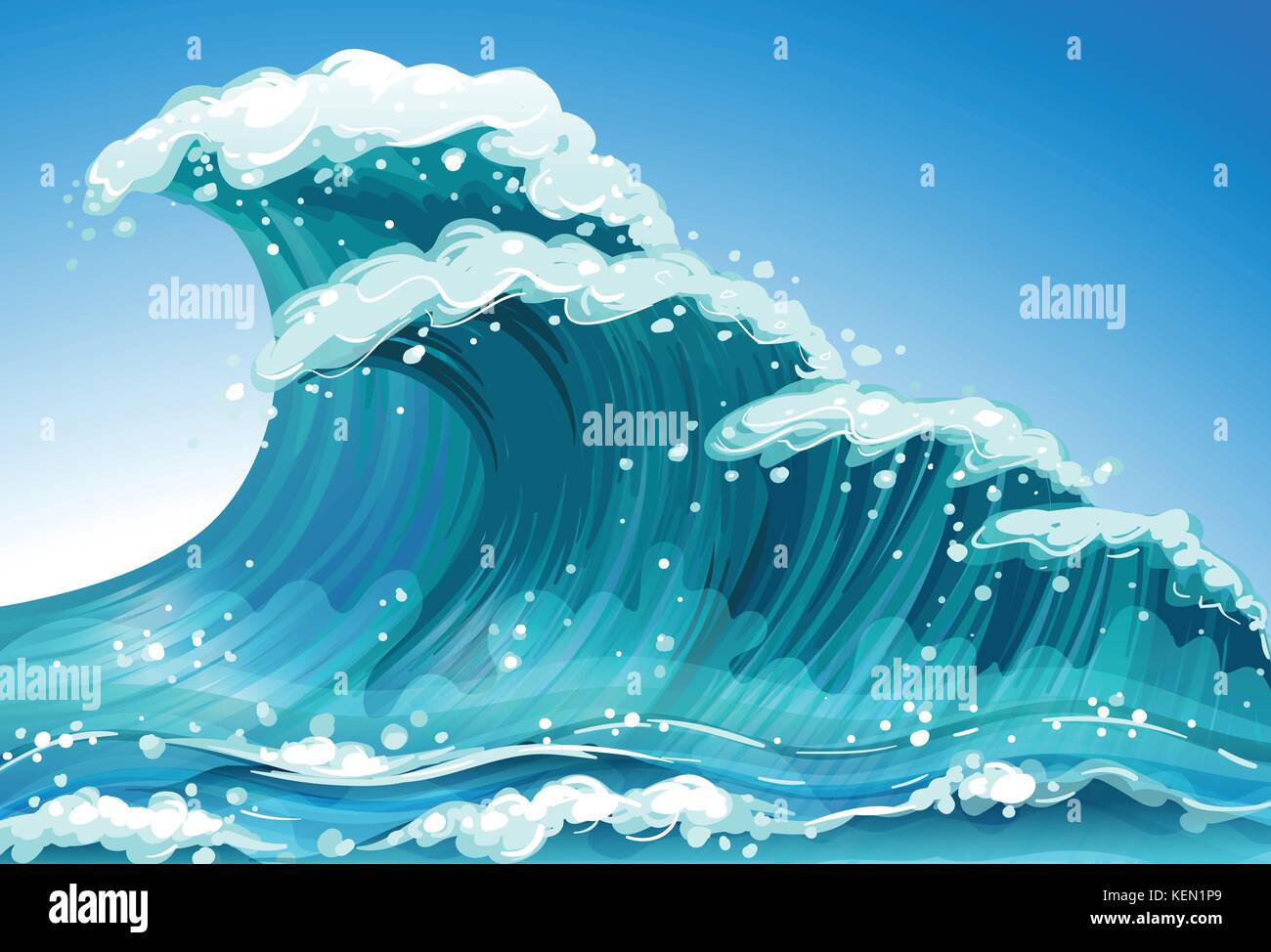 Illustration of a single wave Stock Vector Image & Art - Alamy