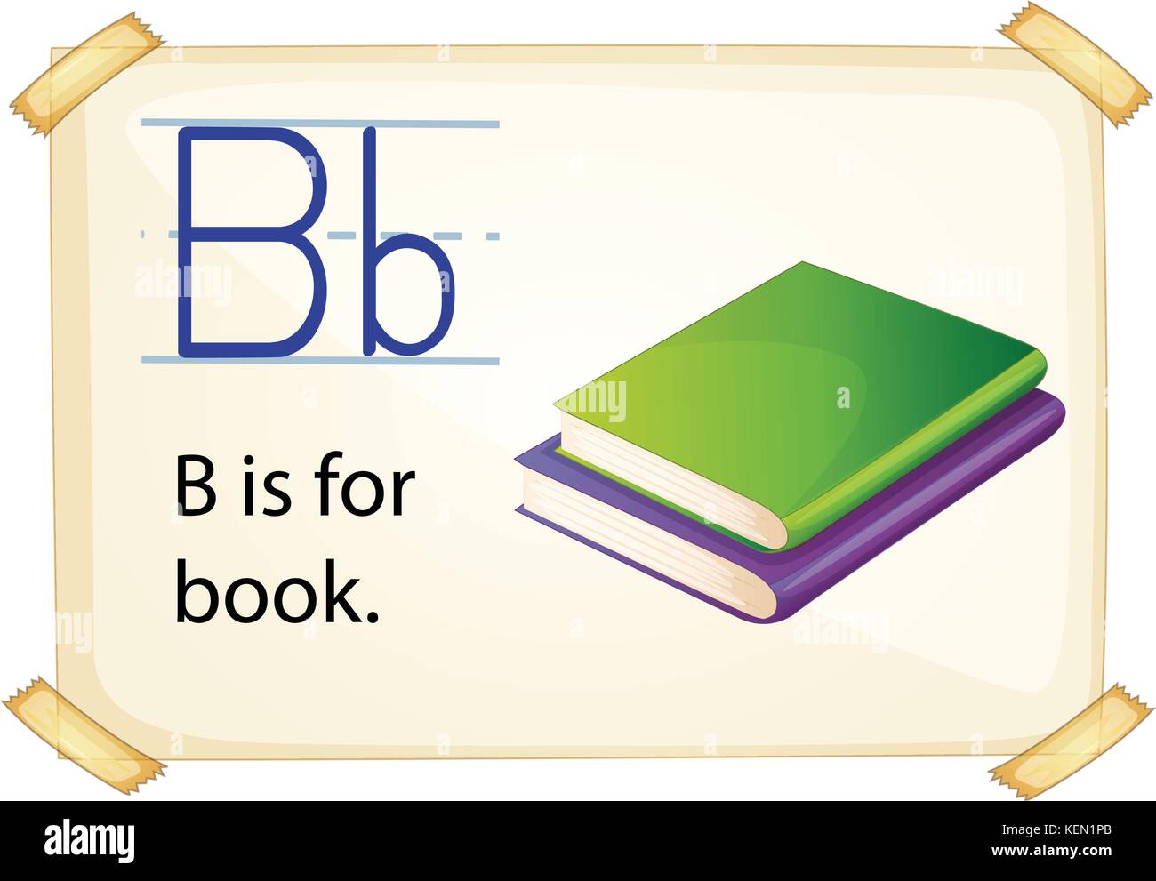Illustration of alphabet B is for book Stock Vector Image & Art - Alamy