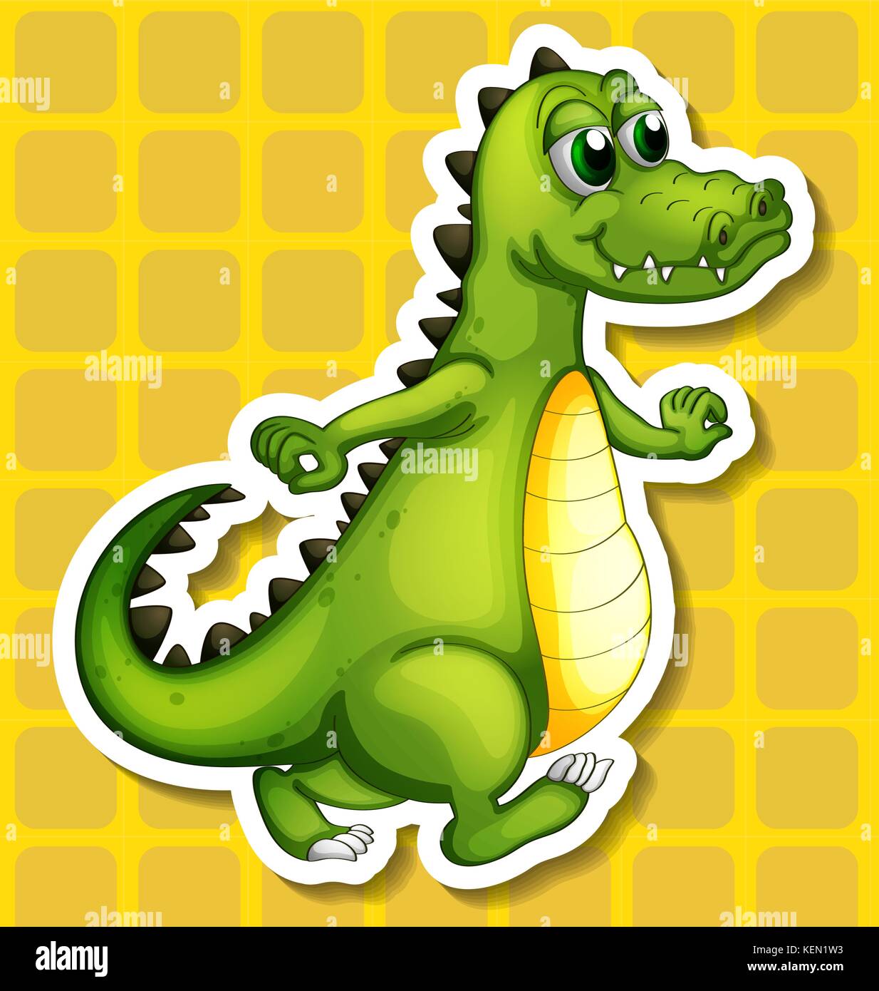 Illustration of a crocodile with background Stock Vector Image & Art ...