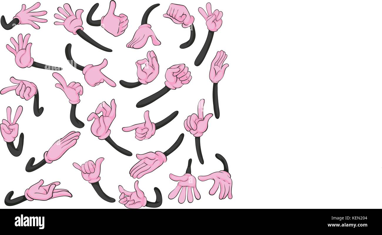 Illustration of a set of hand signals Stock Vector Image & Art - Alamy