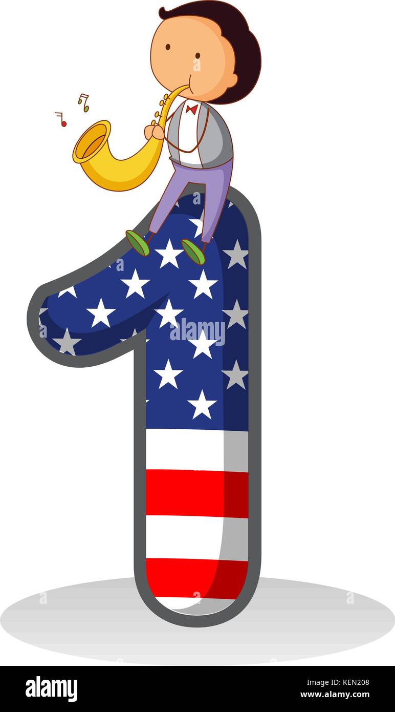 Number one digit on Stock Vector Images - Alamy